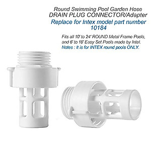 Garden Hose Water Drain Plug Connector/Adapter for Intex Round Pool Hose Drain Adapter Parts No.10184 (1)