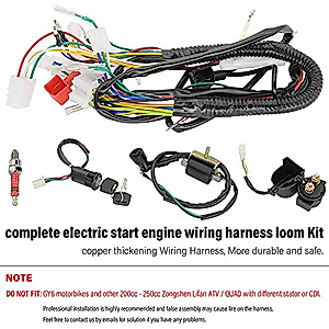 LEIMO KPARTS Complete Electrics Stator Coil CDI Wiring Harness for 4 Stroke ATV KLX 50cc 70cc 110cc 125cc-ATV Wiring Harness