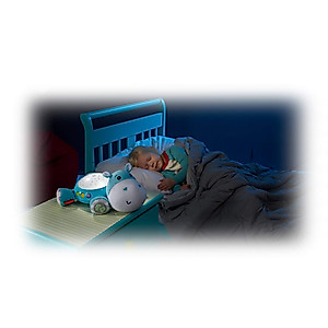 Fisher-Price Hippo Projection Soother, Blue, Plush Nursery Sound Machine with Lights, Music and Sounds