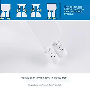 EOLTMESS Bidet Attachment for Toilet, Ultra-Slim Self Cleaning Dual Nozzle Hygienic Toilet Bidet, Warm & Cold Fresh Water Bidet Sprayer with Feminine Wash & Rear Wash(1/2)