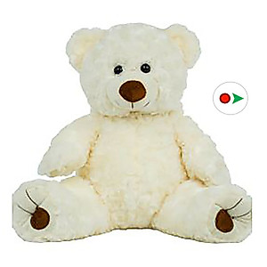 Record Your Own Plush 16 Inch White Twist Bear - Ready 2 Love in a Few Easy Steps