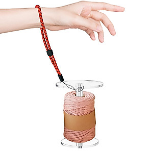 HingoFuni Portable Wrist Yarn Holder with Wrist Strap, Detachable Acrylic Yarn Holder Storage Organizer Prevents Tangling and Misalignment, Supplies for Knitting, Ideal Gift for The Craft Lovers