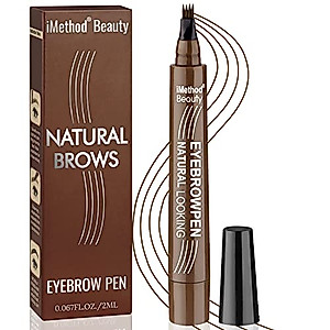 iMethod Eyebrow Pen - Upgrade Eyebrow TattooPen, Eyebrow Makeup, Long Lasting, Waterproof and Smudge-proof, Brown