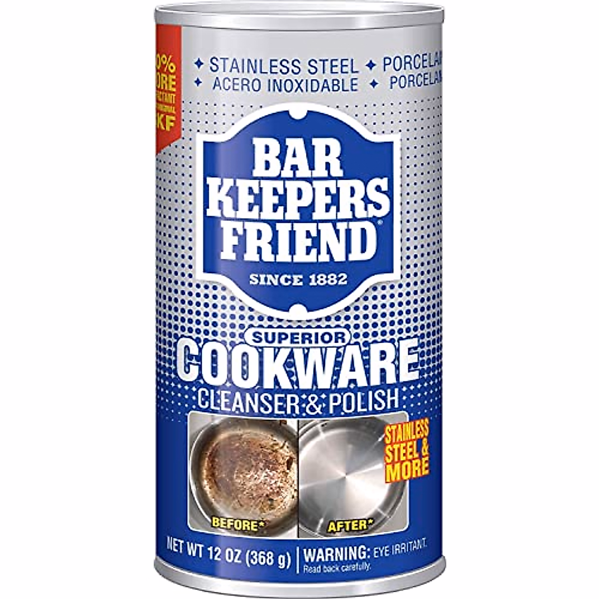 Bar Keepers, Friends Cookware Cleanser & Polish - 12oz (2 Pack) - Bundled With 1 Microfiber Towel and 1 Dual-Sided Scrubbing Sponge