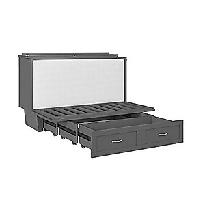 AFI Monroe Murphy Bed Chest with Charging Station, Queen, Grey