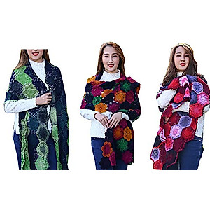 golo Wool Yarn for Knitting 550yd 0.22Ib Cachemire Multicolor Rainbow Yarn (Orange-Black)