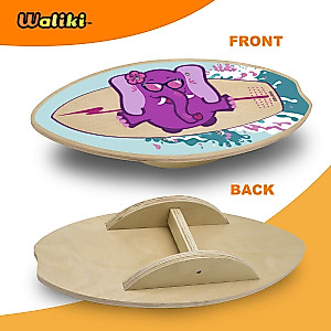 WALIKI Wood Balance Board | Ages 3-8 | Toddlers and Kids | Pink