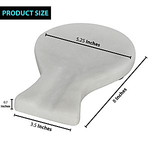 Radicaln Marble Spoon Rest 8'' inches White Handmade Utensils Rest for stove top - Spoon Holder for Kitchen Countertop Organizer, Coffee Spoon Holder for Kitchen and Home Decor