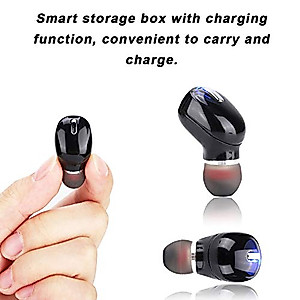 Wireless Earbuds, Bluetooth 5.0 in‑Ear Portable Noise Cancelling Stereo Mini Earphones Headsets, Compatible with Universal Phone, for Sports Running (1 pic)(Black)