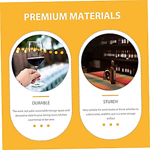 Homoyoyo Wooden Wine Bottle Rack Wood Wine Bottle Rack Wine Holder Freestanding Bottle Holder Wood Wine Rack Tabletop Wine Table Top Display Stand Solid Wood Storage Rack