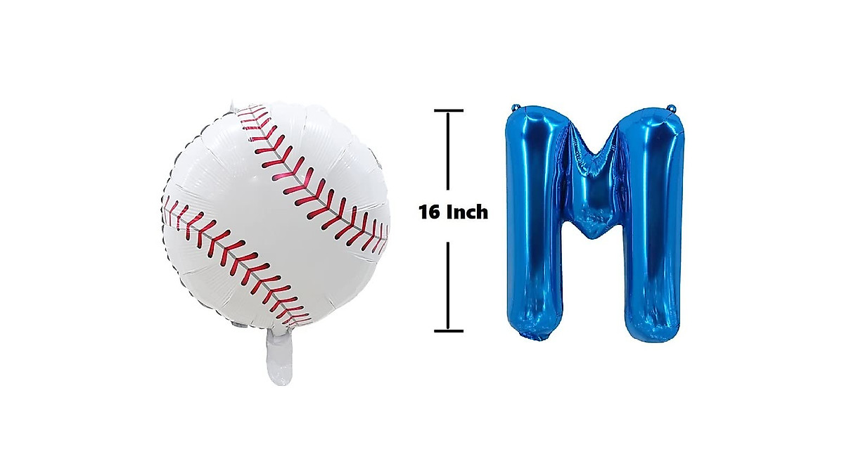 Blue Baseball Home Run Banner Balloons for Sports Parties