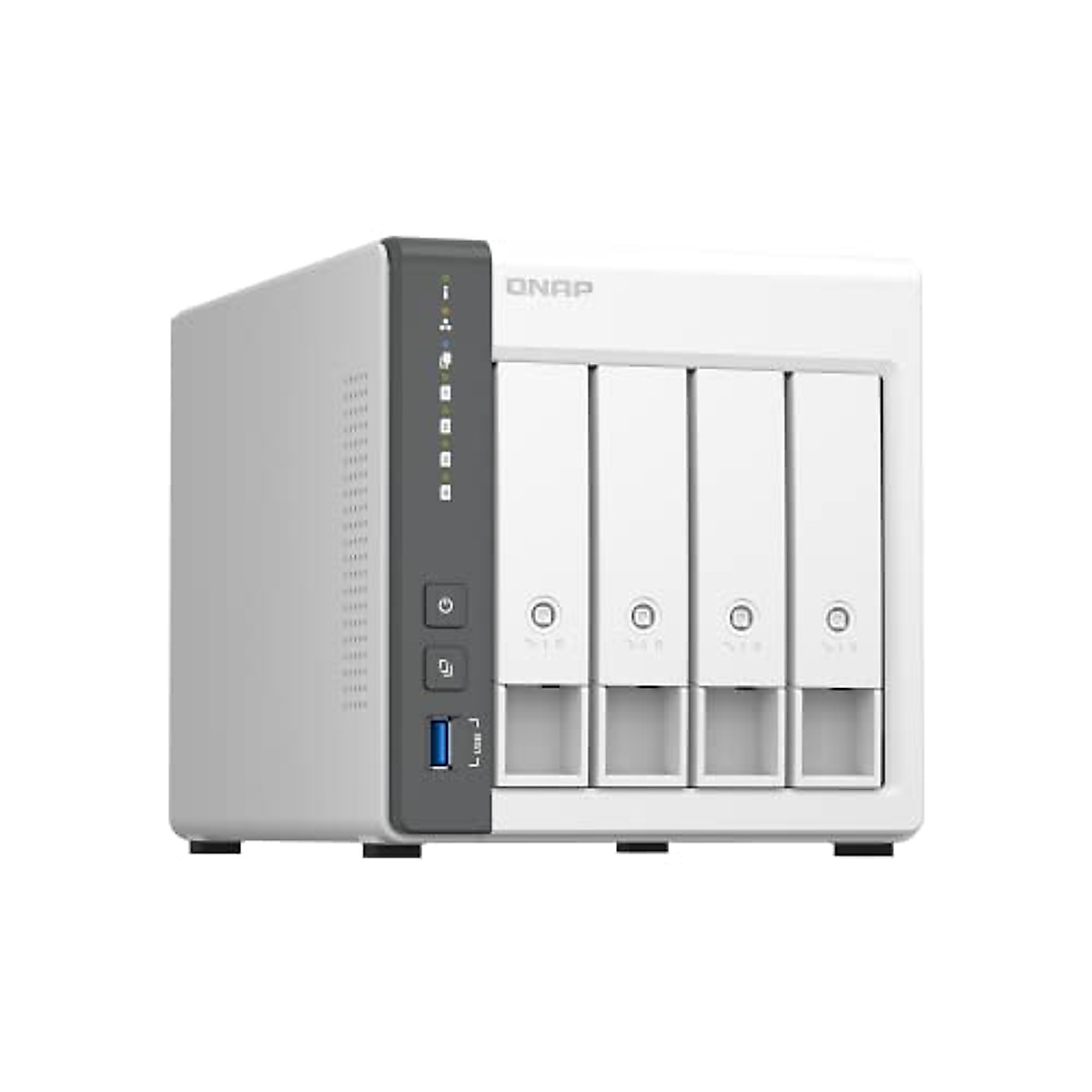 QNAP 4 Bay NAS with 12TB Storage Capacity, Preconfigured RAID 5 Seagate IronWolf Drives Bundle, 2.5GbE Ports (TS-433-4G-44S-US)