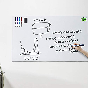 UCMD Magnetic Dry Erase Whiteboard Sticker for Wall,Self Adhesive Backing Whiteboard for Kids Drawing Easel or Office Writing Meeting (80 x 60 CM)