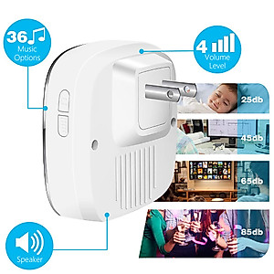 Anko Wireless Doorbell, Plug and Play Waterproof Door Bell Kit; 1000 Feet Operating Range; 36 Chimes Quality Sound; 4 Levels Adjustable Volume, Led Flash Indicator