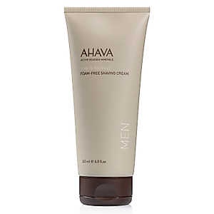 AHAVA Men's Foam-Free Shaving Cream - Foamless Silky Shaving Cream, Closer Shaving, Soothes & Softens, enriched with Osmoter & G-Force: Ginger Root, Ginseng, Ginkgo Biloba & Green Tea, 6.8 Fl.Oz