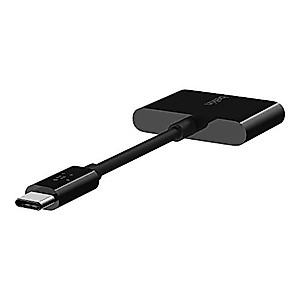Belkin RockStar 3.5mm Audio + USB-C Charge Adapter (USB-C Audio Adapter for Note10, Pixel 3, Pixel 3XL, Ipad Pro and More)