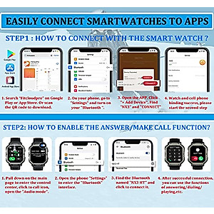 Smart Watch - Military Smart Watches for Men, Bluetooth(Answer/Make Call) 1.83" Tactical Smartwatch for Android Phones iPhone Fitness Tracker,Outdoor Waterproof Watch Heart Rate Blood Pressure Monitor