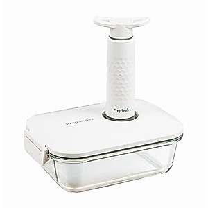 PrepSealer Everyday keep food fresh, Meal Prep, Marinade, Borosilicate Glass Vauum Container - 1Pack