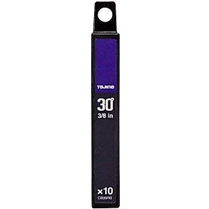 Tajima Utility Knives & Blades - 3/8" 30-Degree Acute Angle Razar Black Box Cutter Blades with Premium Tempered Steel & Ultra-Sharp Edge - 10-Pack - CB39RBH