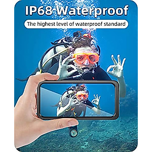WIFORT iPhone 11 Waterproof Case - Built-in Screen Protector Water Resistant Cover Protective Drop Protection Hard, Shockproof Full Body Defender Tough Military Grade - 6.1" Black