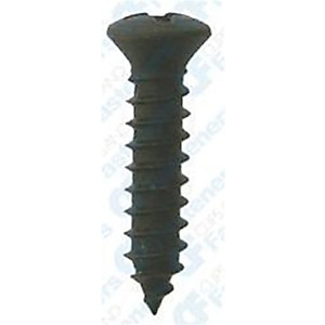 100 #4 X 1" Phillip Oval Head Tapping Screw Black Oxide