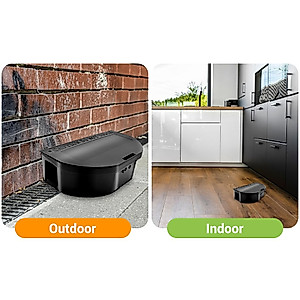 8 Pack - Mouse Bait Stations – Mice, Moles or Small Rodent Traps – Reusable Indoor Rodent Control Bait Box