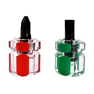 U-K 2 PCS Screwdriver Set Mini Stubby Slotted Screwdriver Set Adorable Quality and Practical Deft Design