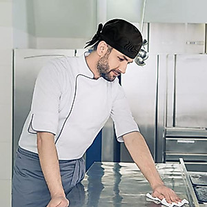 UPKOCH 6 Pcs Chef Hat Adjustable Cooking Cap: Unisex Chef Hats Kitchen Cooking Hat Breathable Skull Caps Service Hat for Men Women (Black)