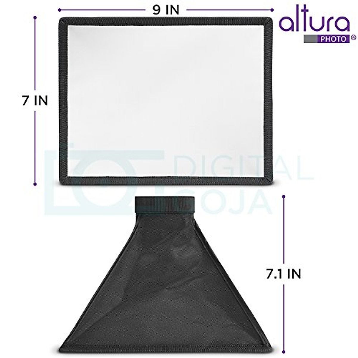 Flash Diffuser Light Softbox 9x7” by Altura Photo (Universal, Collapsible with Storage Pouch) for Canon, Yongnuo and Nikon Speedlight