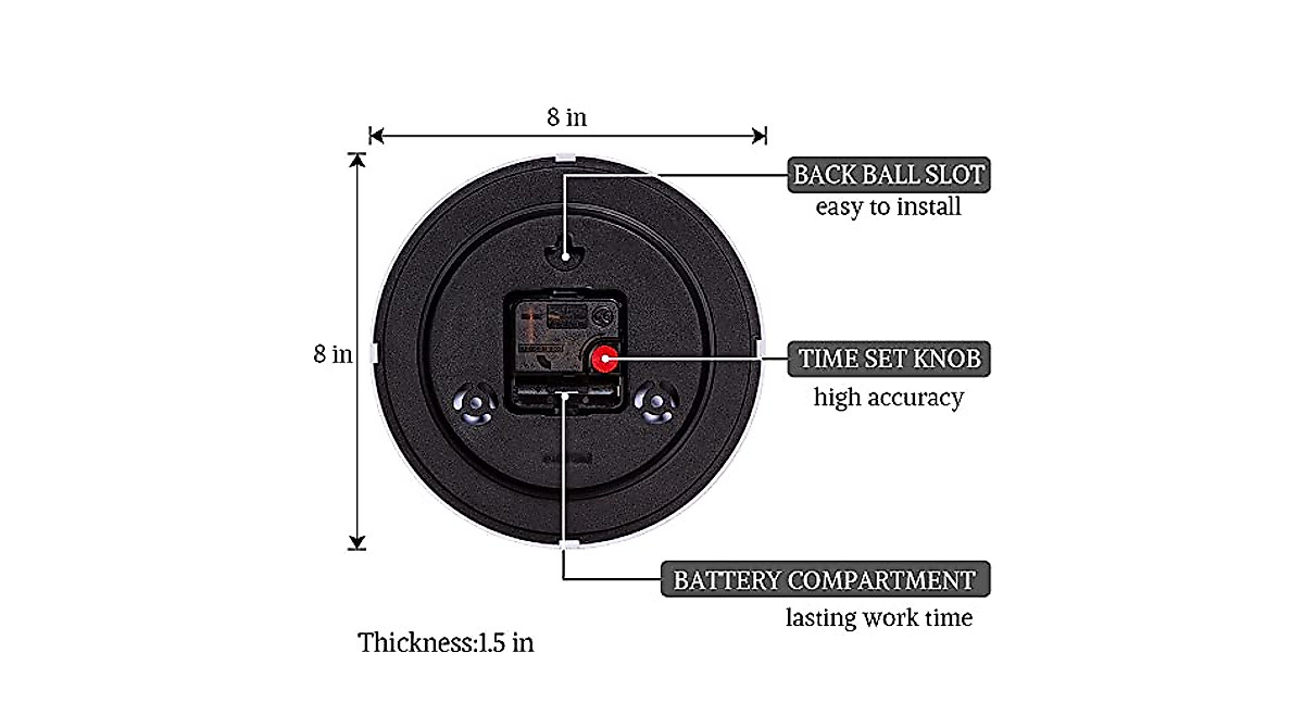 SAC SMARTEN ARTS Silent Quartz Wall Clock - Stylish & Accurate