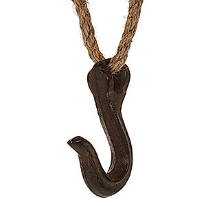 Glitzhome Set of 2 Wooden Iron Farmhouse Wall Shelf with Holders, Rustic