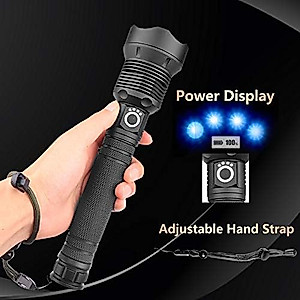 POCKETMAN Super Bright Flashlight 5000 Lumens Flashlight with 3 Light Modes for Camping Hiking and Home Emergency(Battery not Included)