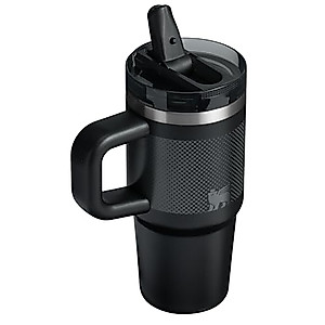 Stanley Quencher ProTour Flip Straw Tumbler with Leakproof Lid 14 oz | Built-In Straw and Handle | Cup Holder Compatible for Travel | Insulated Stainless Steel Cup | BPA-Free | Black Fade