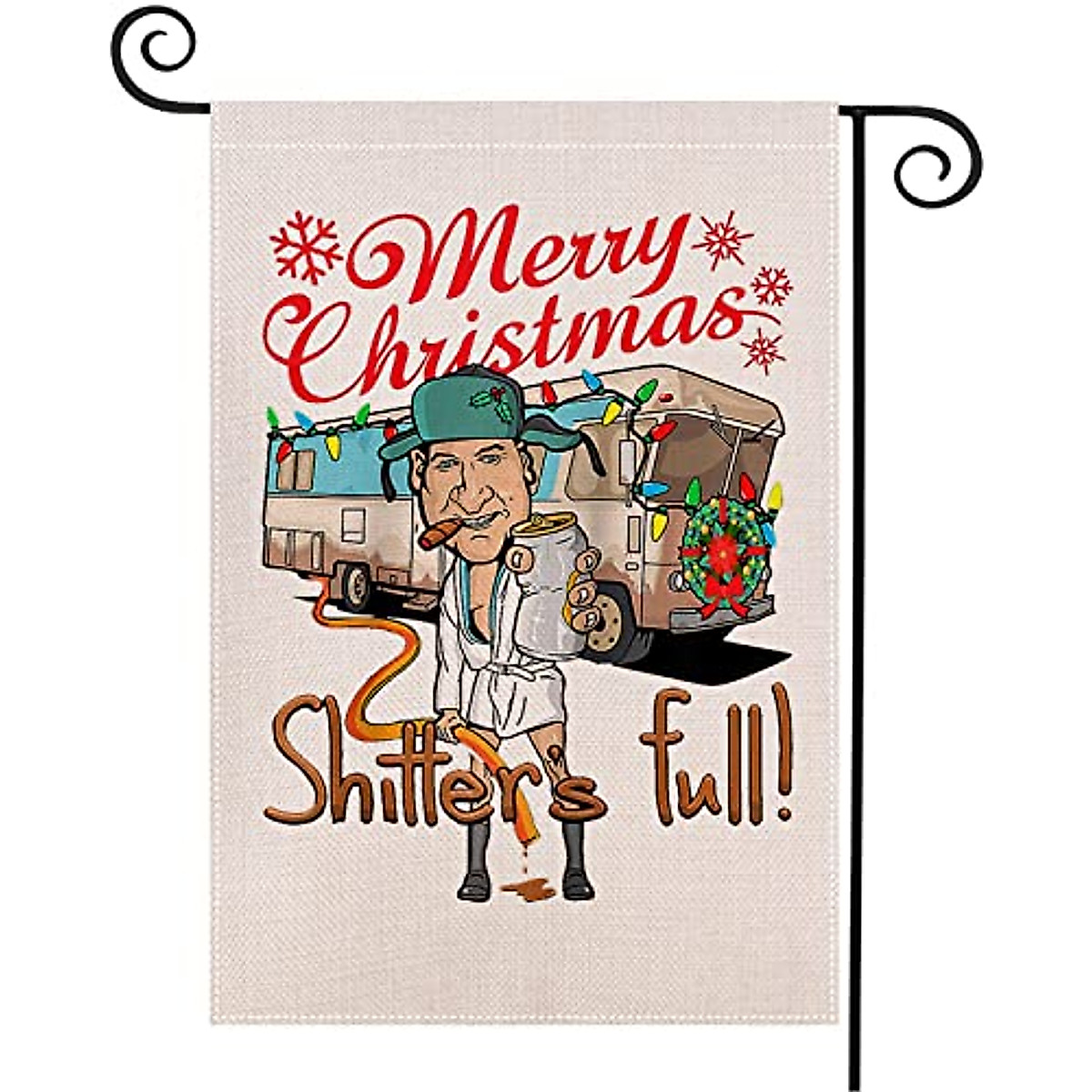 Merry Christmas Garden Flag, National Christmas Decorations Outdoor, Christmas Garden Flag Village, Christmas Holiday Garden Flag, Vertical Double Sided 12.5 x 18 Inch Christmas Yard Decor