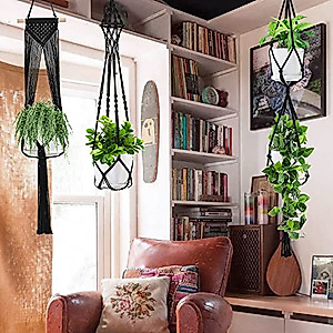 SFENNGPET Macrame Plant Hangers, 6Pack Hanging Planters for Indoor Plants w/ 6 Set Hangers Kit Handmade Macromay Plant Hangers Indoor Flower Pots Holder Stand for Boho Home Décor