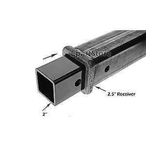 LFPartS 2.5" to 2" Metal Trailer Receiver Hitch Adapter Sleeve