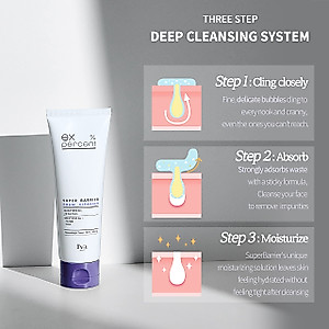 I'VEL Super Barrier Cleansing Foam Facial Cleanser, Refreshing Face Wash for All Skin Type, Makeup & Skin Clearing, Gently Cleanses Face Without Over Drying, 4.05 Fl Oz