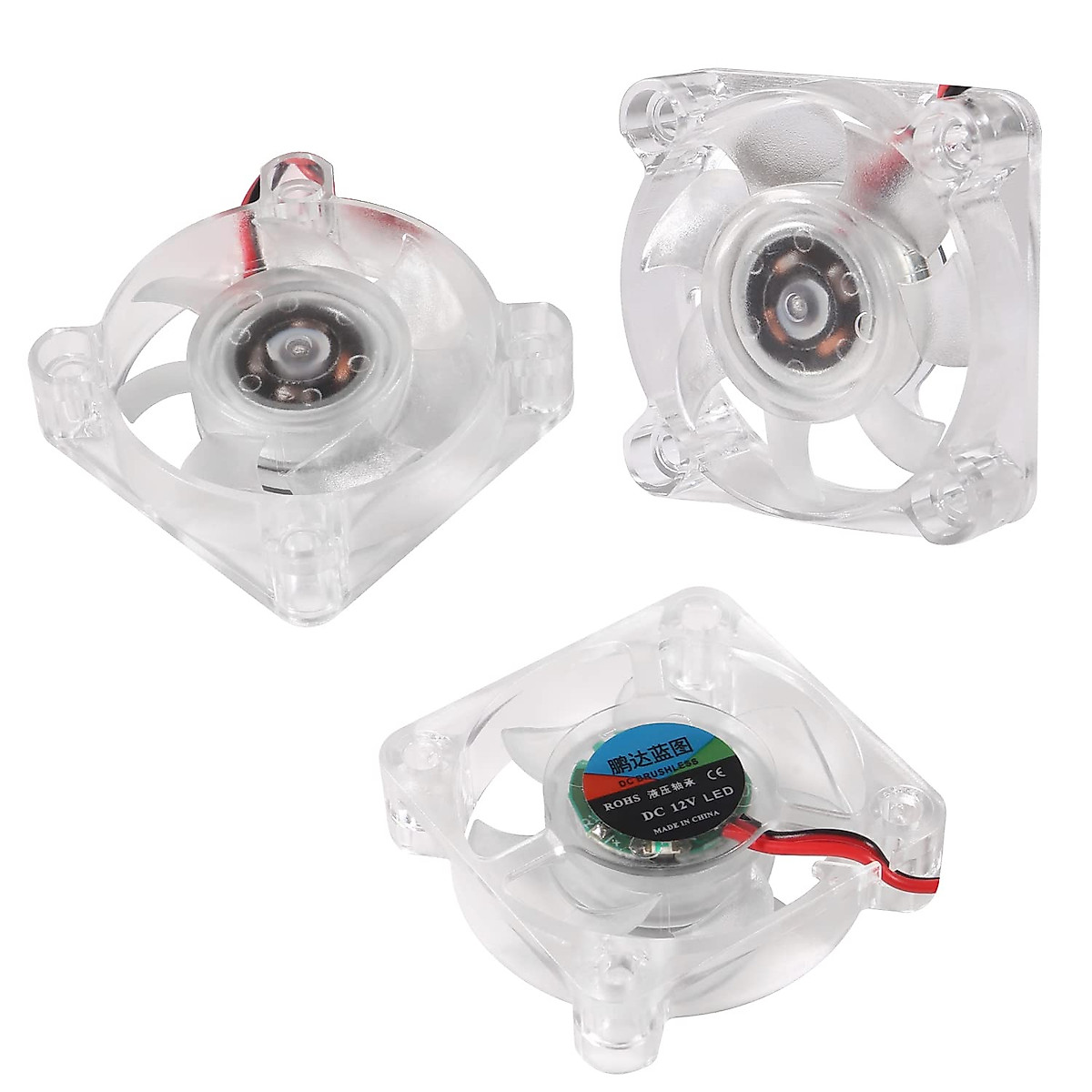 AEDIKO 6pcs 4010 Fan 3D Printer Fan DC 24V Mini Brushless Cooling Fan 40x40x10mm Hydraulic Bearing Fan RGB LED with 2 Pin Terminal for 3D Printer, DVR, PC,CPU