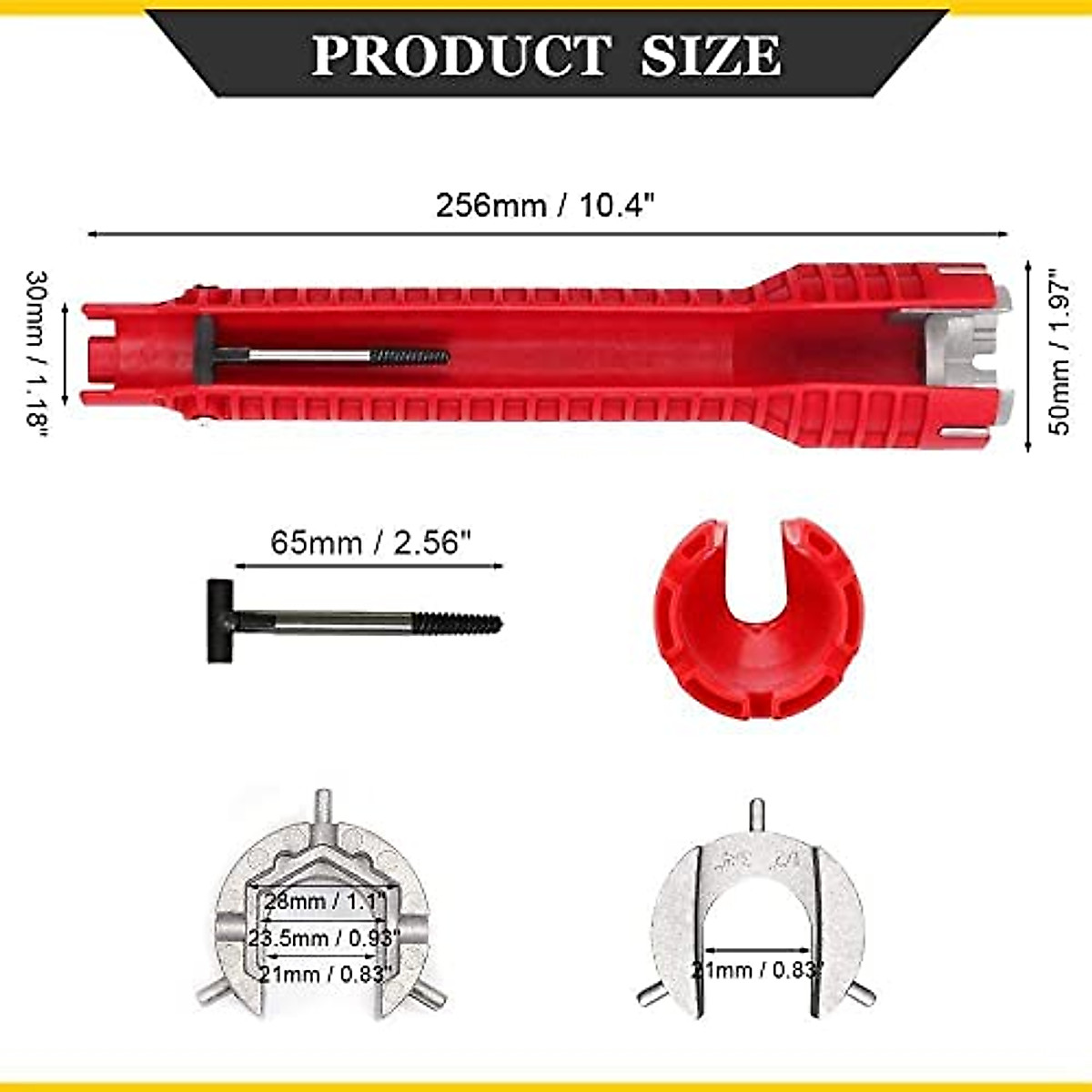 dsdzkj 8-in-1 Sink Wrench, Basin Wrench is a Multi-purpose Tool for The Kitchen, Bathroom, Toilet, and Narrow Space Under