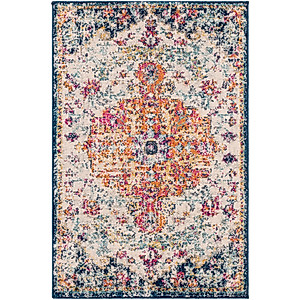 Livabliss Odelia Vintage Bohemian Area Rug,5'3" x 7'3",Aqua