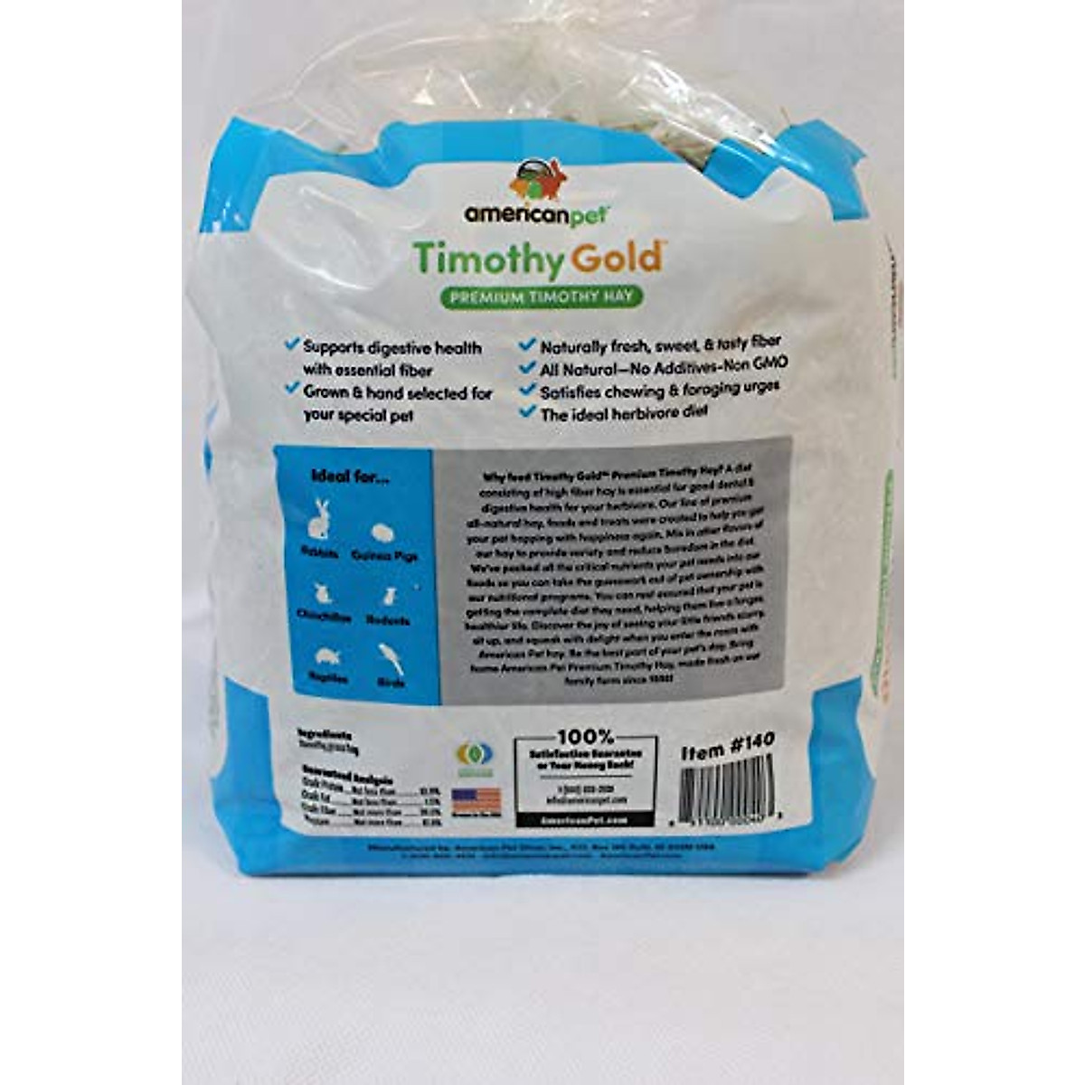 American Pet Diner 140 Timothy Gold Hay, 24 Oz,Blue