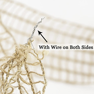 HUIHUANG Mesh Burlap Wired Ribbon With Edge - Rustic Jute Netting 2.5 Inch for Wreaths, Bows, Christmas Tree, Fall Wreath, Crafts, Gift Wrapping, Home Decor - 10 Yards