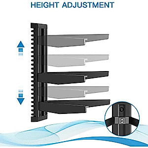 PERLESMITH Floating Wall Mounted Shelf AV Mount Shelf - Holds up to 16.5lbs - DVD DVR Component Shelf with Strengthened Tempered Glass - Perfect for DVD Players, TV Box and Cable Box, PSDSK3