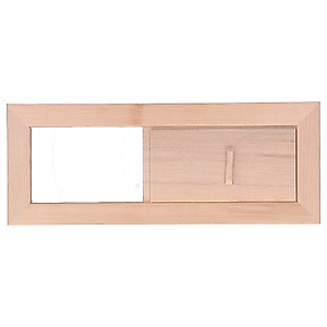 Fdit Sauna Air Vent Wooden Adjustable Sauna Room Equipment Ventilation Panel Blinds Grille Sauna Air Vent for Steam Room