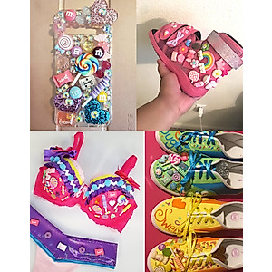 Honbay 30PCS Slime Charms, Assorted Flatback Resin Slime Beads for Scrapbooking, Hair Clip, DIY Crafts, etc (Candy)