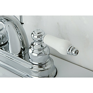 Kingston Brass KB5611PL Restoration 4-Inch Centerset Lavatory Faucet, Polished Chrome