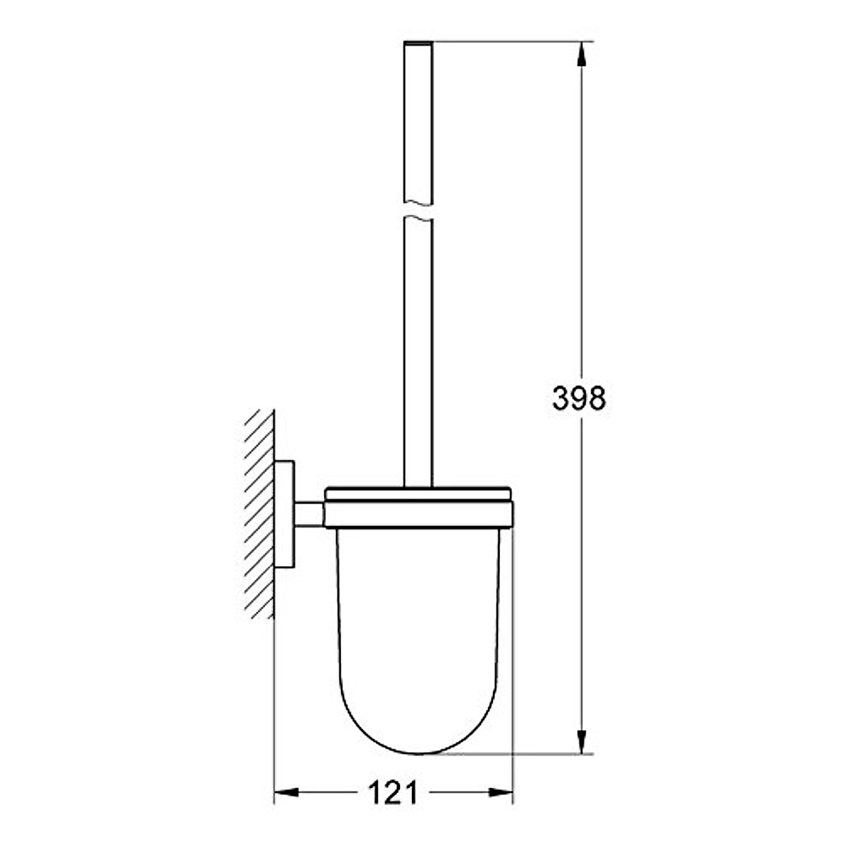 Grohe 40374001 Essentials Toilet Brush Set, Starlight Chrome
