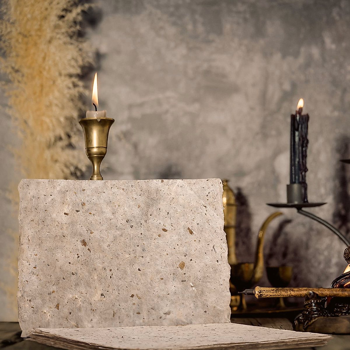 Geyee 50 Pcs 8.5 x 11 Inches Mulberry Rice Paper, Handmade Decoupage Paper Sheets Craft Vintage Washi Carfts DIY Painting for Kids Adults Calligraphy Drawing Writing Scrapbooking Art Supplies