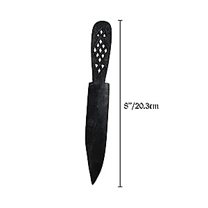 Mythrojan Wooden Knives, Athame Wiccan Wooden Handmade Knife Pagan Witch Wizard Wicca – Black