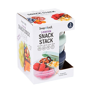 SnapLock Kitchen Tool Food Container, 3 Count, Clear